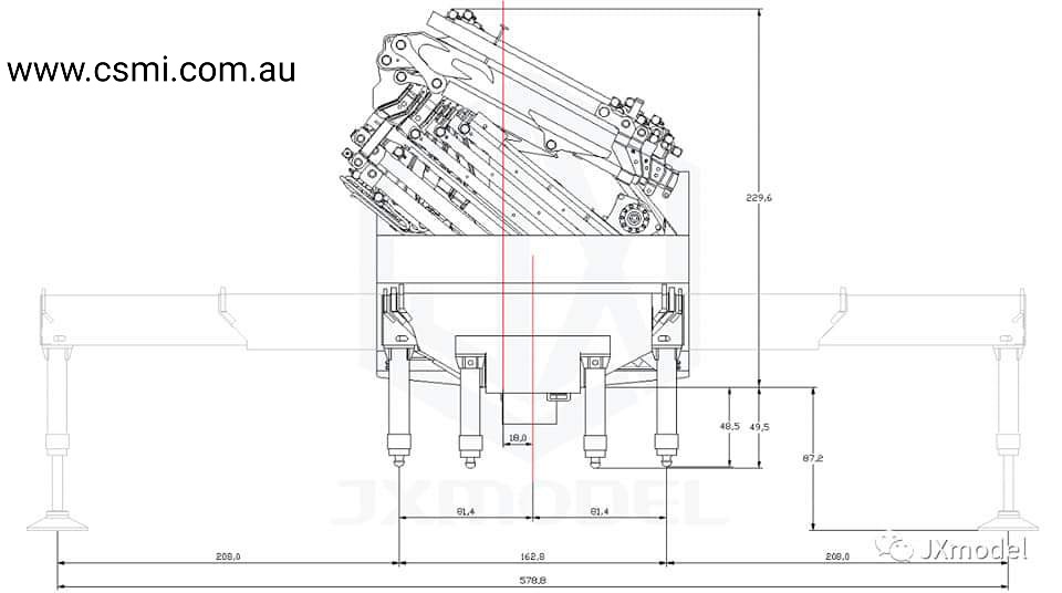 Fassi 1650 truck loading crane