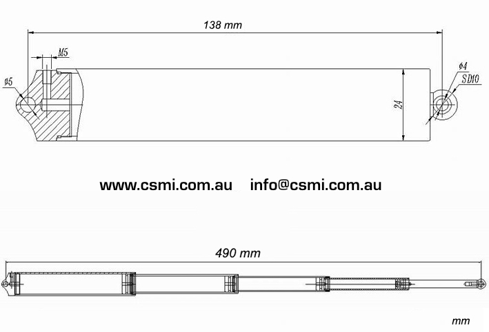 HYDRAULIC RAM 5 stage