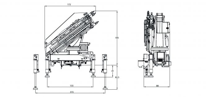 Palfinger truck loading crane